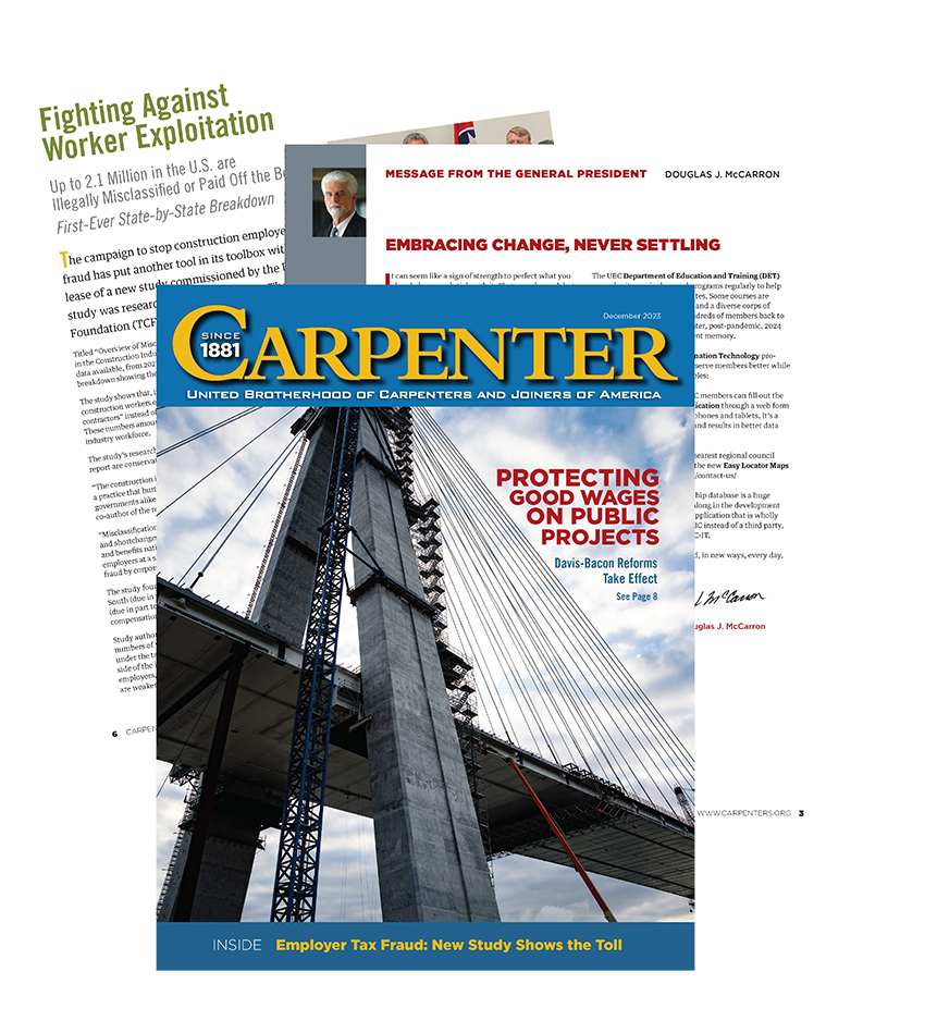Latest Carpenter Magazine Available!